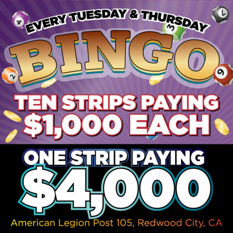 Bingo Redwood City - Santa Clara Vanguard