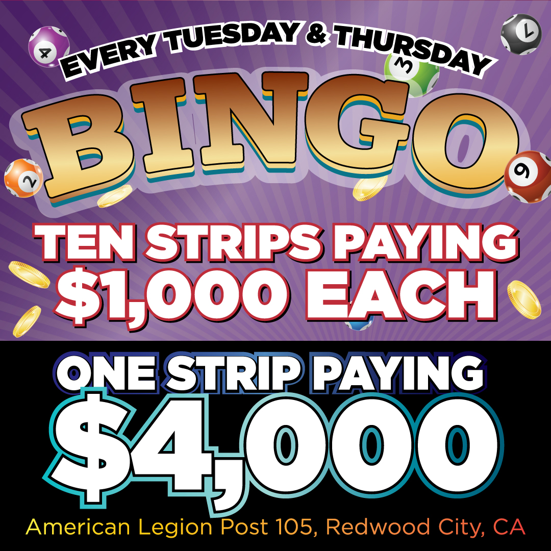 Bingo Redwood City - Santa Clara Vanguard