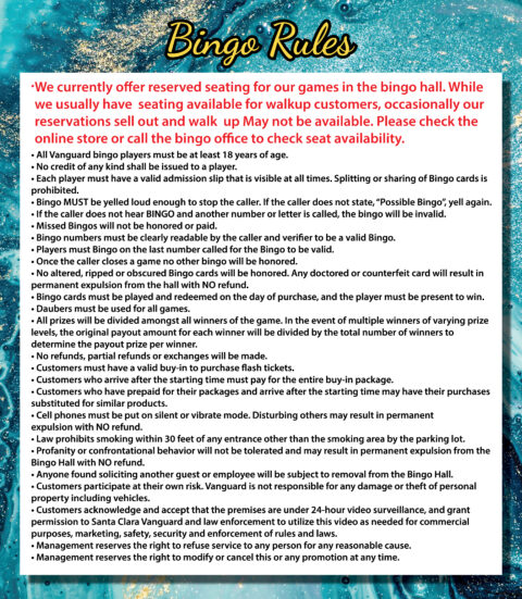 Bingo - Santa Clara Vanguard